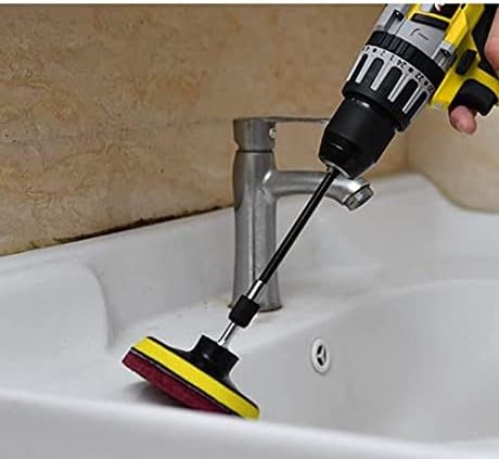 Hard Water Stain & Spot Remover -14 Piece Ultimate Value Pack Drill Brush Cleaning/Scouring Kit - Shower Doors. Glass, Porcelain, Stainless Steel, Chrome, Multi-Surface