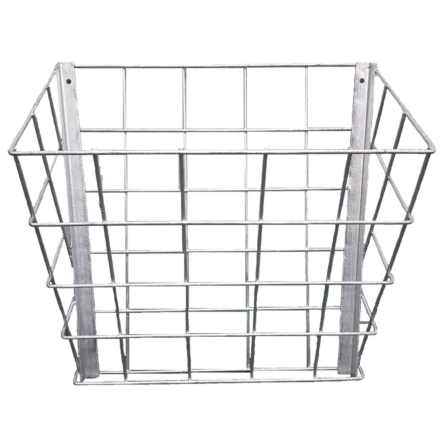 Rugged Ranch SGGBF Wall Mounted Galvanized Steel Sheep, Goat, Horse, Rabbit, Guinea Pig, and Cow Livestock Hay Feeder Rack, Silver (4 Pack)