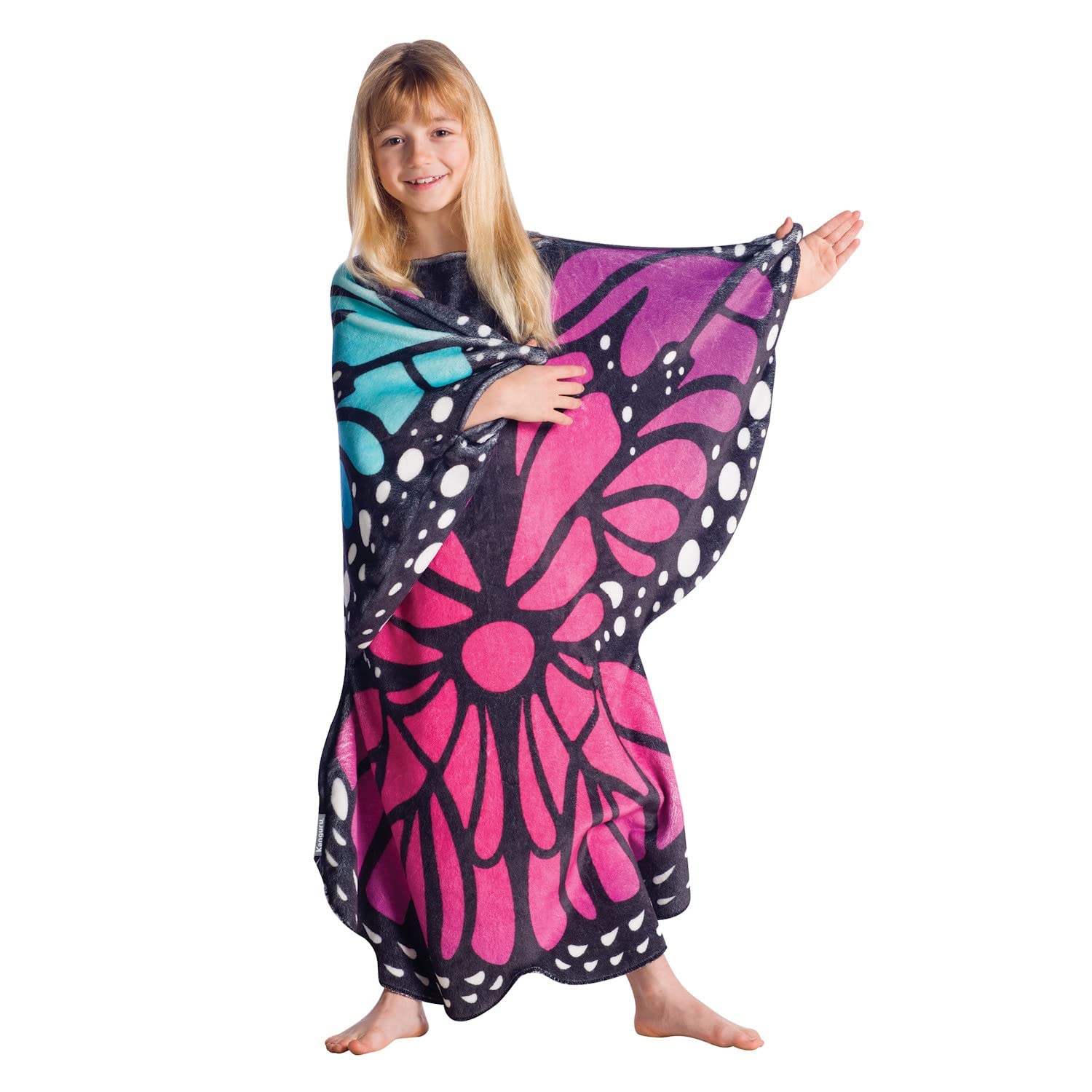 FLORIANA Children's Wearable Butterfly Blanket Throw Blanket, Purple 25" x 32" -Alias 638370572597295917