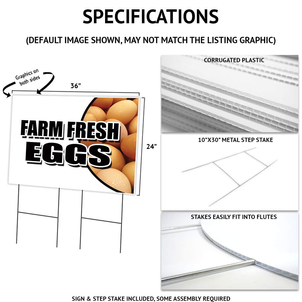Financing Available 24" x 36" Yard Sign & Stake | Advertise Your Business | Stake Included Double Sided Image | Made in The USA