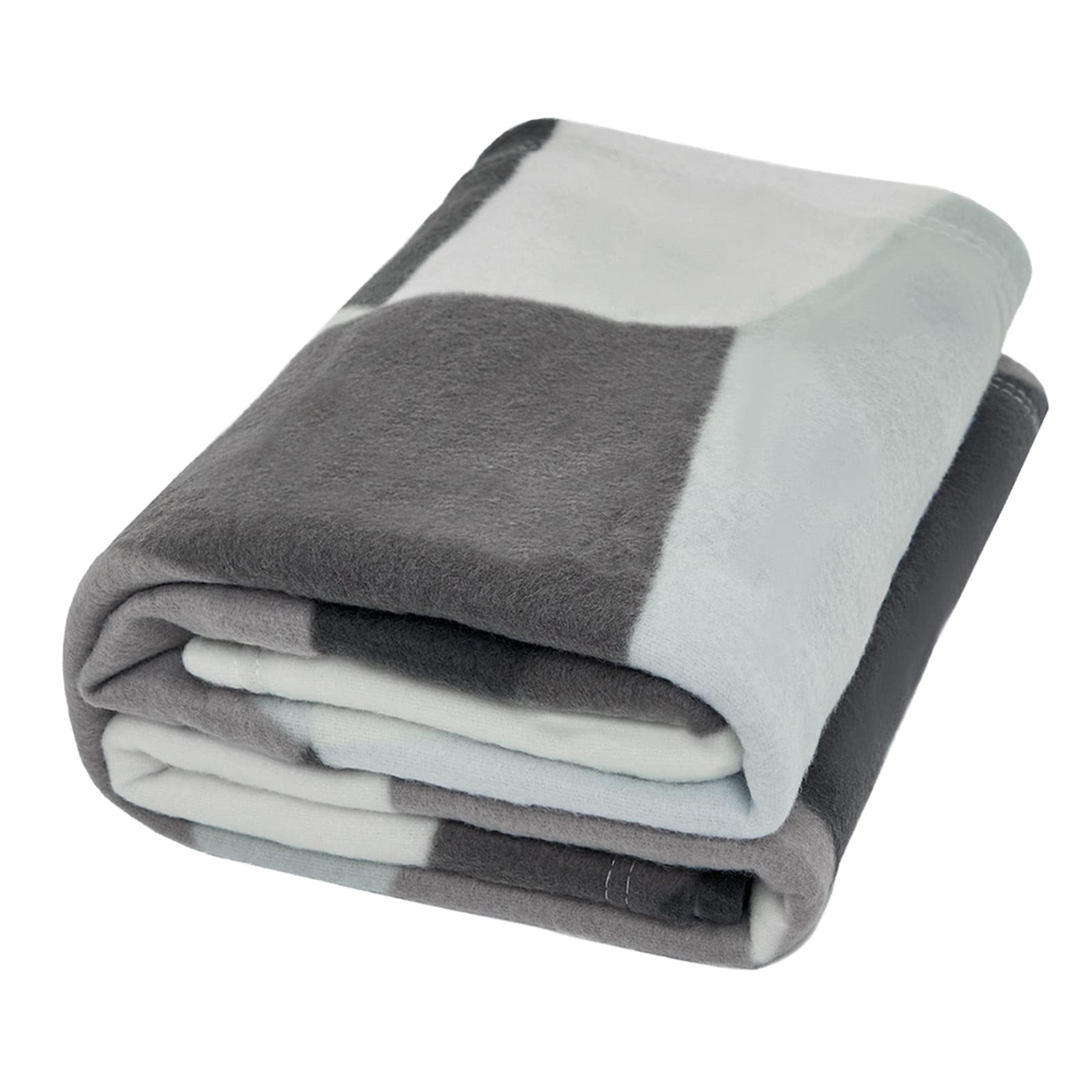 Dreamscene Fleece Throw Blanket Soft Cozy Plush Warm Polar Fleece Microfiber Geometric Shapes for Kids Couch Sofa Bed Sofa Travel Camping Outdoors, Charcoal Black White Grey - 50" x 60"