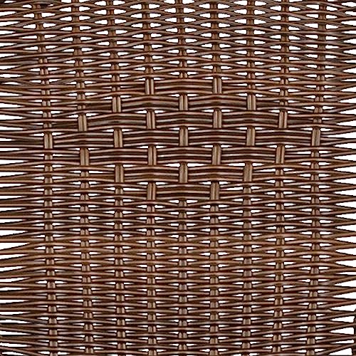 Flash Furniture Lila Modern Rattan Indoor/Outdoor Stackable Dining Chairs, Stacking Rattan Bistro Chairs for Patio or Restaurant, Set of 2, Brown