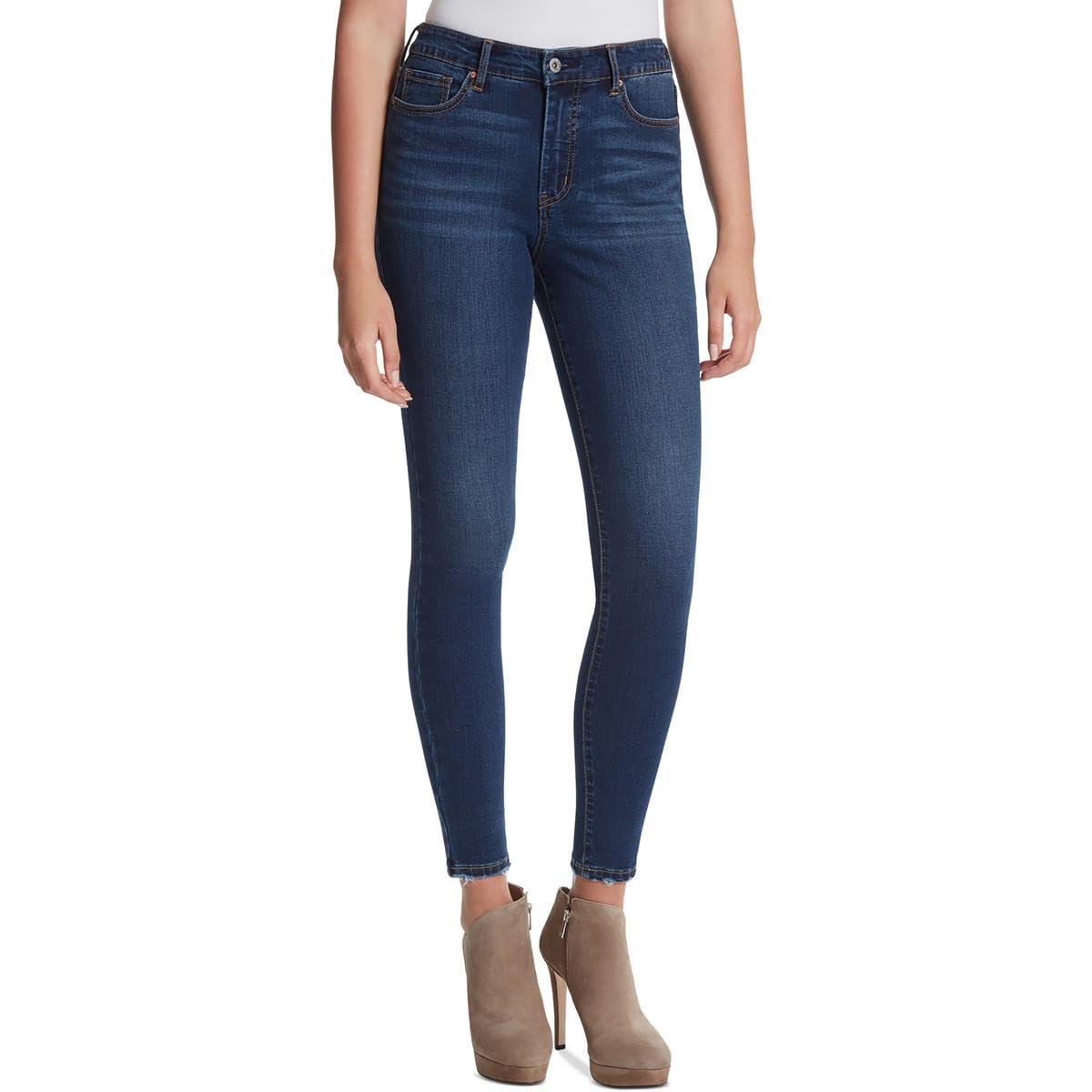 Jessica Simpson womens Adored Curvy High Rise Skinny Jeans, Mia - Tattered Hem, 28 Regular US