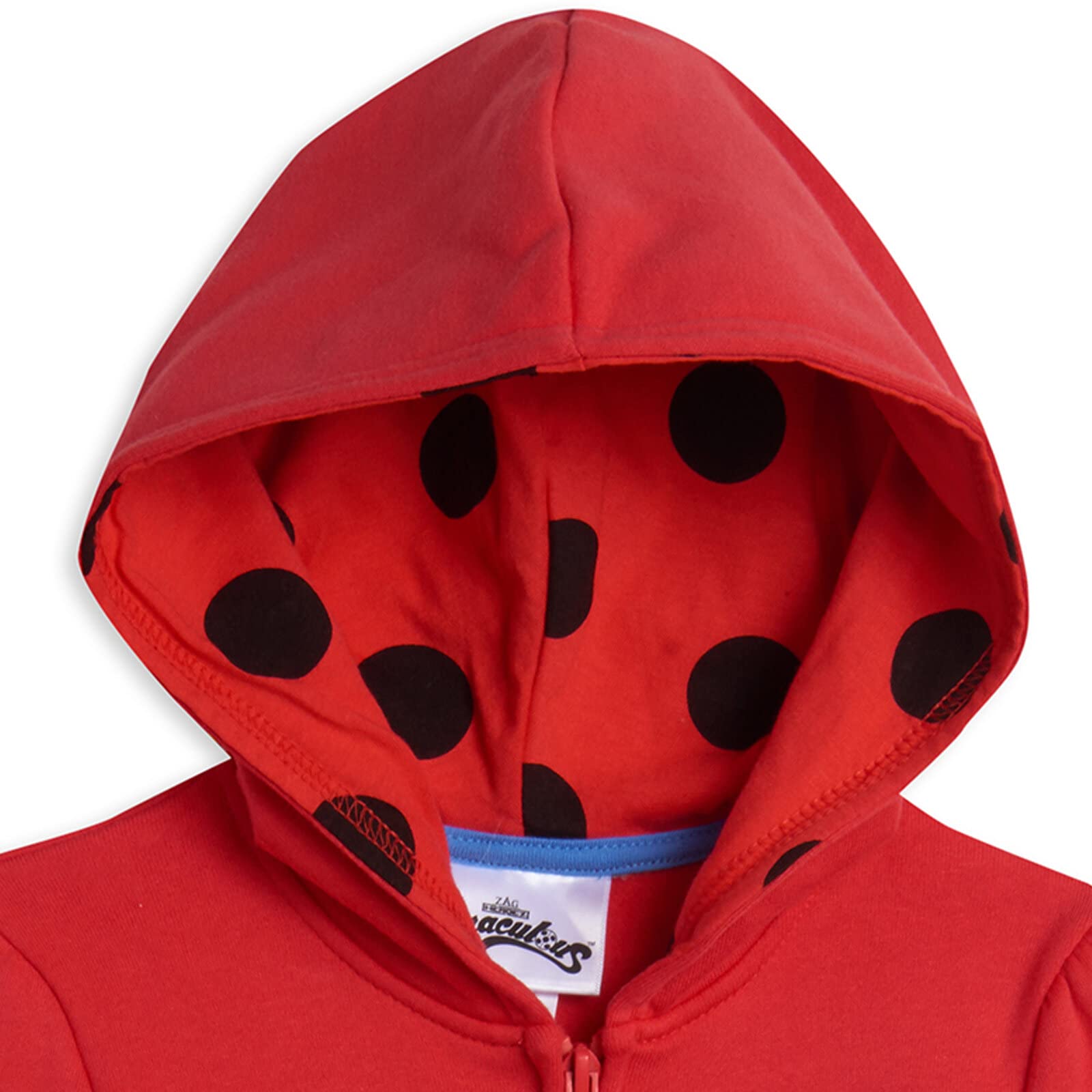 Miraculous Ladybug Big Girls Zip Up Hoodie Red 14-16