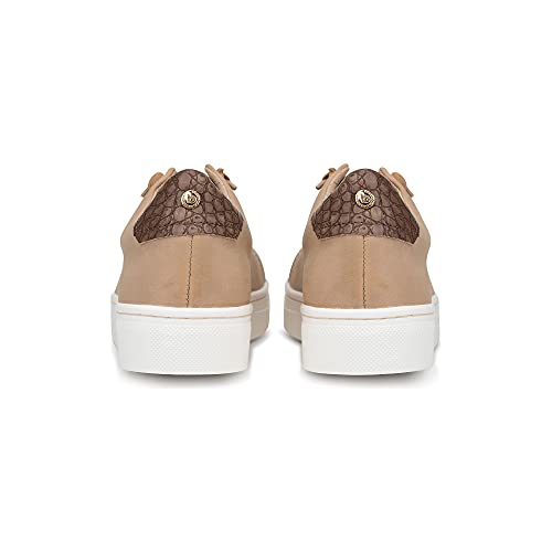 bugatti Women's Low-Top Sneakers, Sand Reptile Print, 10