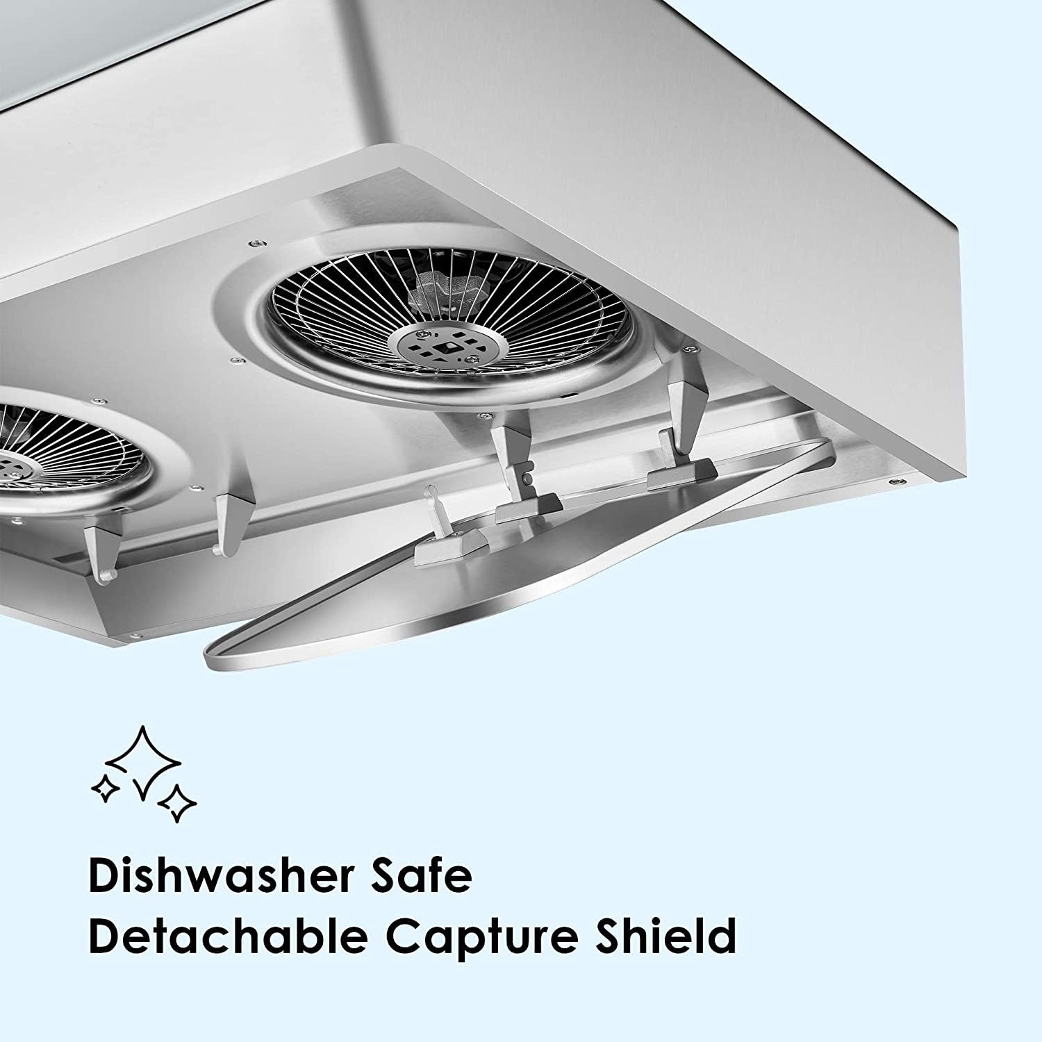 FOTILE Pixie Air UQS3001 30” Stainless Steel Under Cabinet Range Hood, 800 EQUIV. CFM Kitchen Over Stove Exhaust Vent with LED Lights Dual AC Motors and Mechanical Buttons
