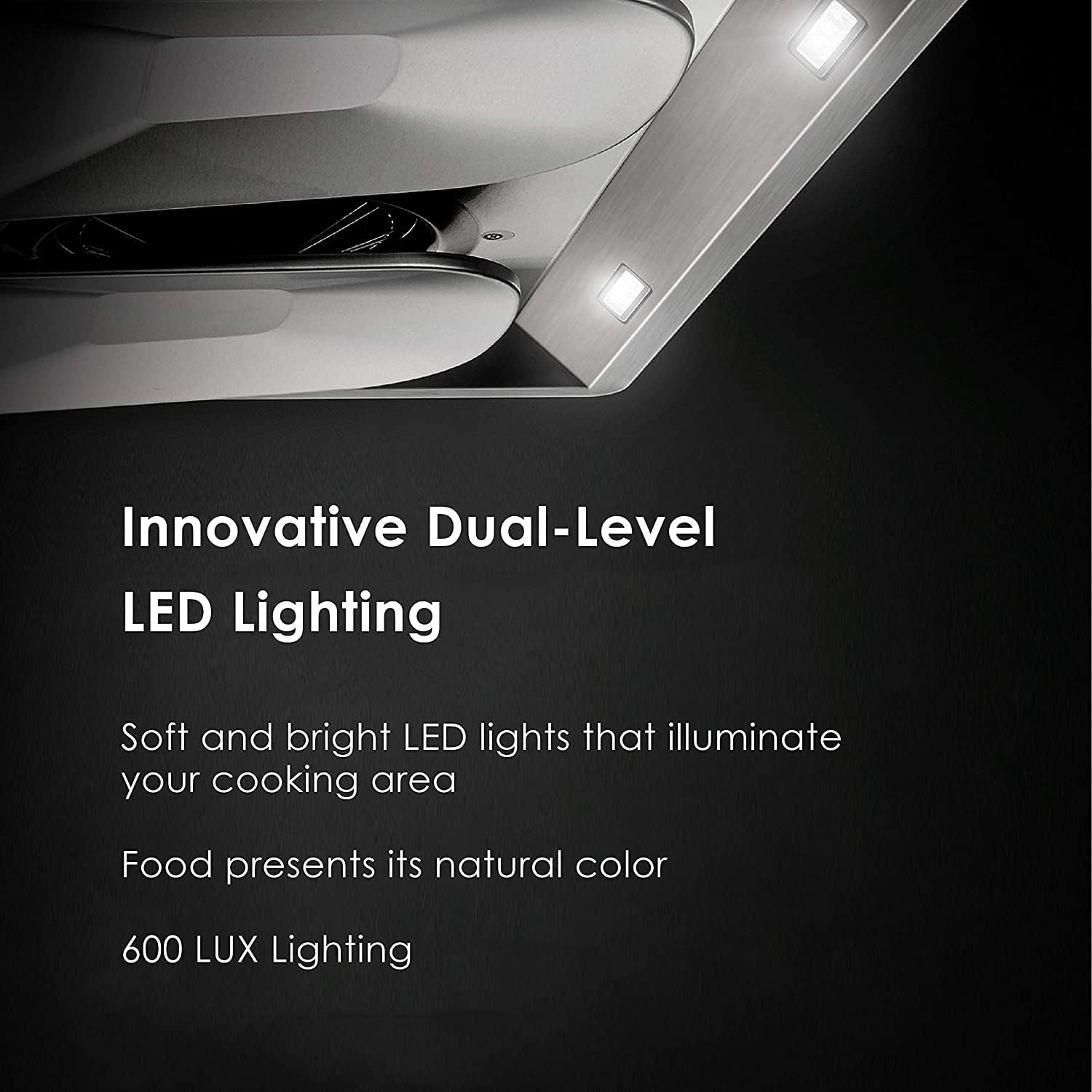 FOTILE Pixie Air UQS3001 30” Stainless Steel Under Cabinet Range Hood, 800 EQUIV. CFM Kitchen Over Stove Exhaust Vent with LED Lights Dual AC Motors and Mechanical Buttons