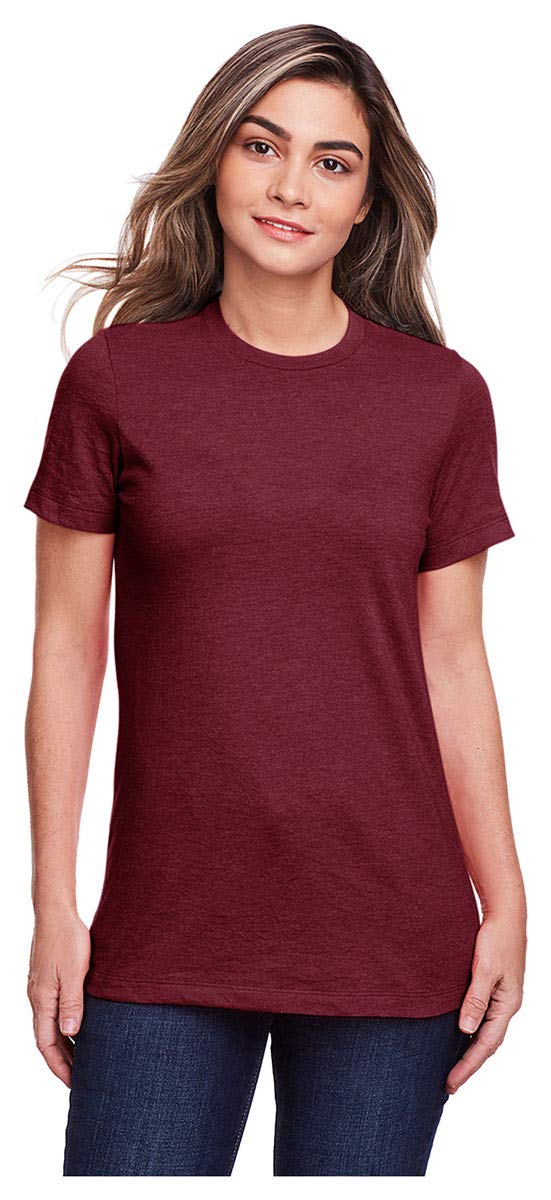 Gildan Ladies Softstyle CVC T-Shirt, Maroon Mist, L