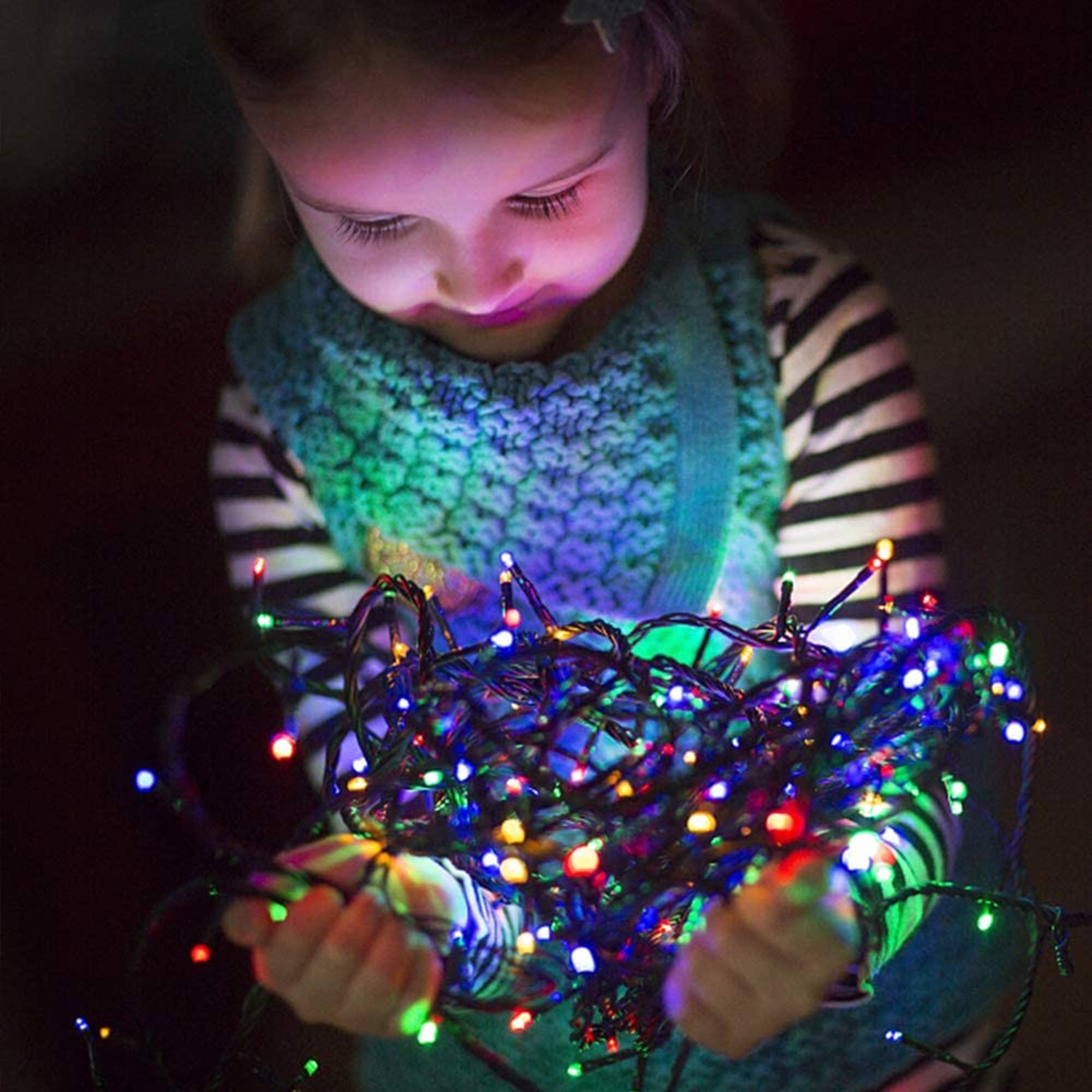 woohaha 2 Pack Solar Christmas Lights 39ft 100 LED 8 Modes Solar String Lights Waterproof Solar Fairy Lights for Garden, Patio, Fence, Balcony, Outdoors (100L-Multicolor)