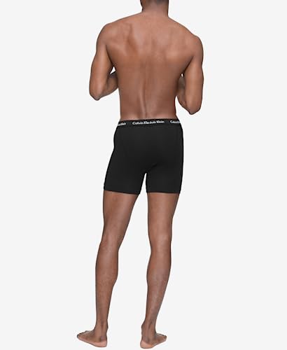 Calvin Klein Men's Cotton Stretch 5-Pack Boxer Brief, 5 Black, Small