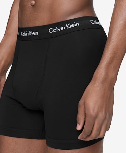 Calvin Klein Men's Cotton Stretch 5-Pack Boxer Brief, 5 Black, Small