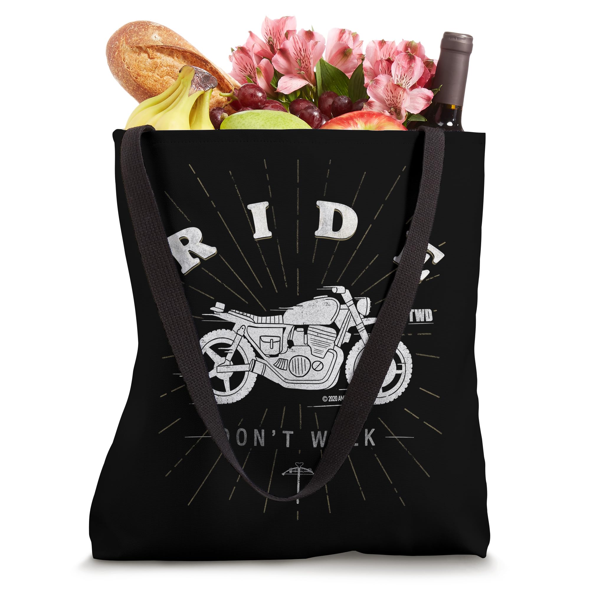 The Walking Dead Daryl Ride Don't Walk Tote Bag