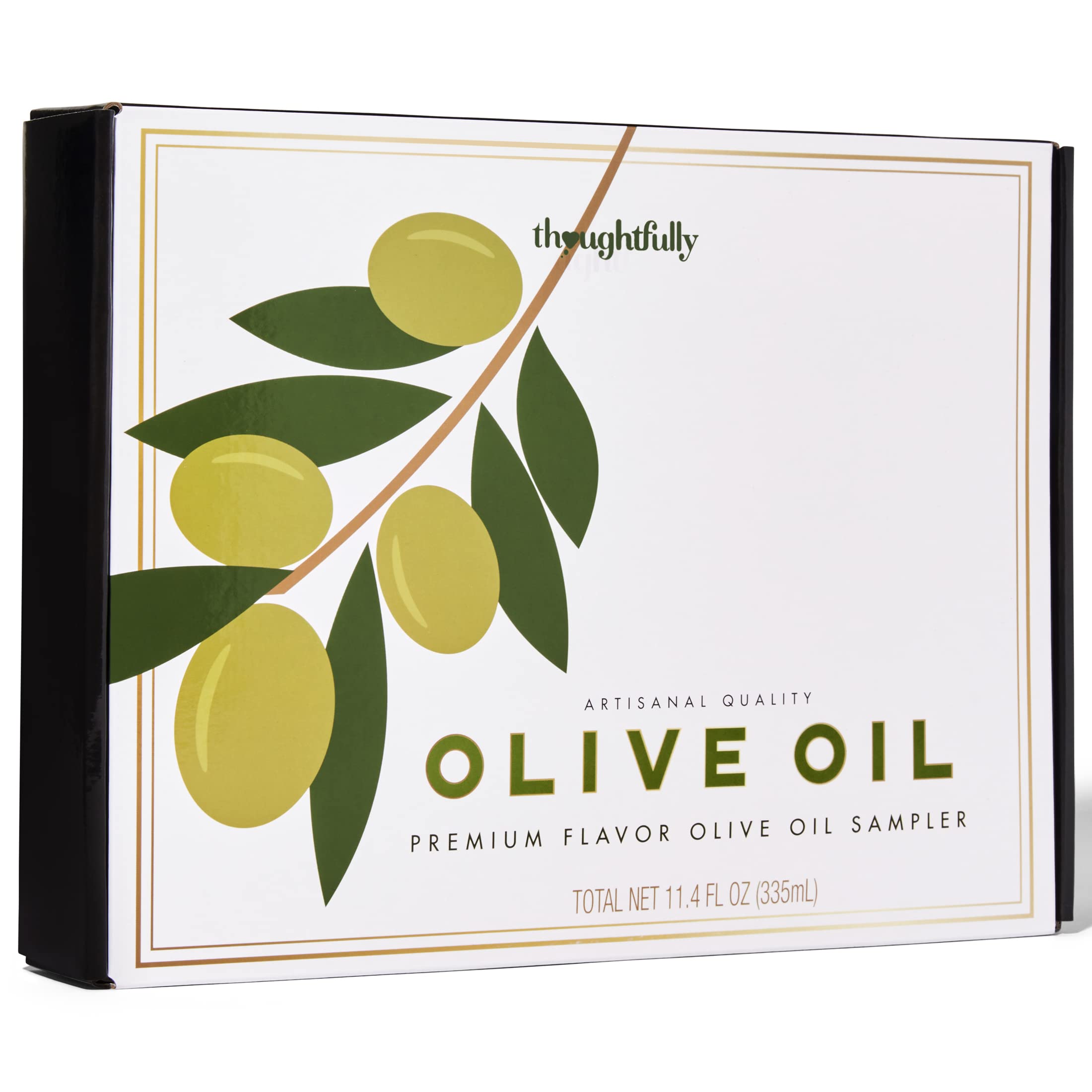 Thoughtfully Gourmet, Olive Oil Sampler Gift Set, Premium Extra-Virgin Olive Oil from Spain, Natural Flavors Include Garlic, Chili, Smoky Bacon, Mushroom, Jalapeno and More, Set of 8
