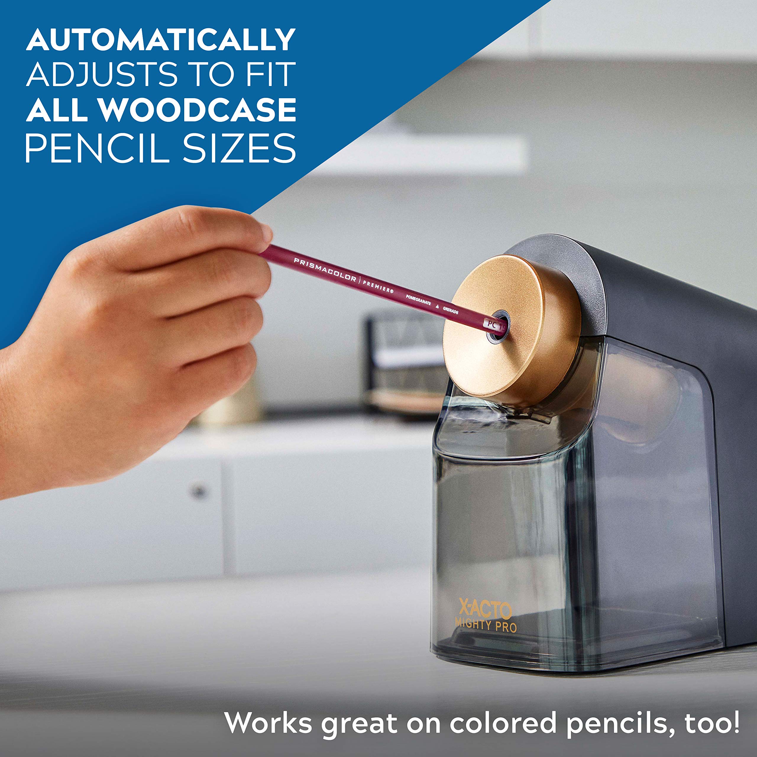 X-ACTO® Mighty Pro™ Electric Pencil Sharpener, Black