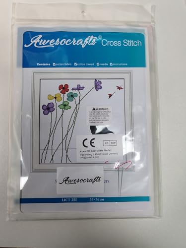 Awesocrafts Cross Stitch Kits, Quotes Praise God from Whom All Blessings Flow Easy Patterns Cross Stitching Embroidery Kit Supplies Christmas, Stamped or Counted (Praise God, Stamped)