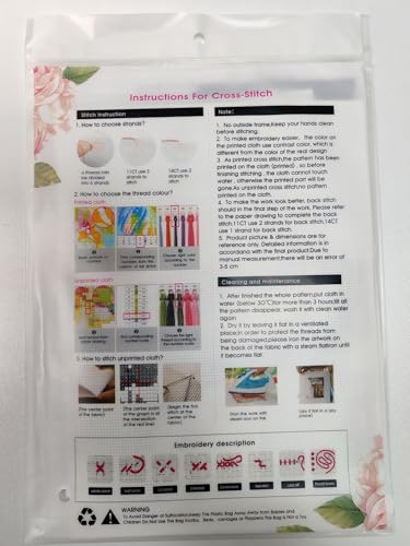 Awesocrafts Cross Stitch Kits, Quotes Praise God from Whom All Blessings Flow Easy Patterns Cross Stitching Embroidery Kit Supplies Christmas, Stamped or Counted (Praise God, Stamped)