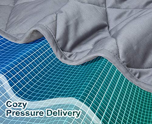 ZZZhen Weighted Blanket - High Breathability - 48''72'' 15LB - Premium Heavy Blankets - Calm Sleeping for Adult and Kids, Durable Quilts and Quality Construction