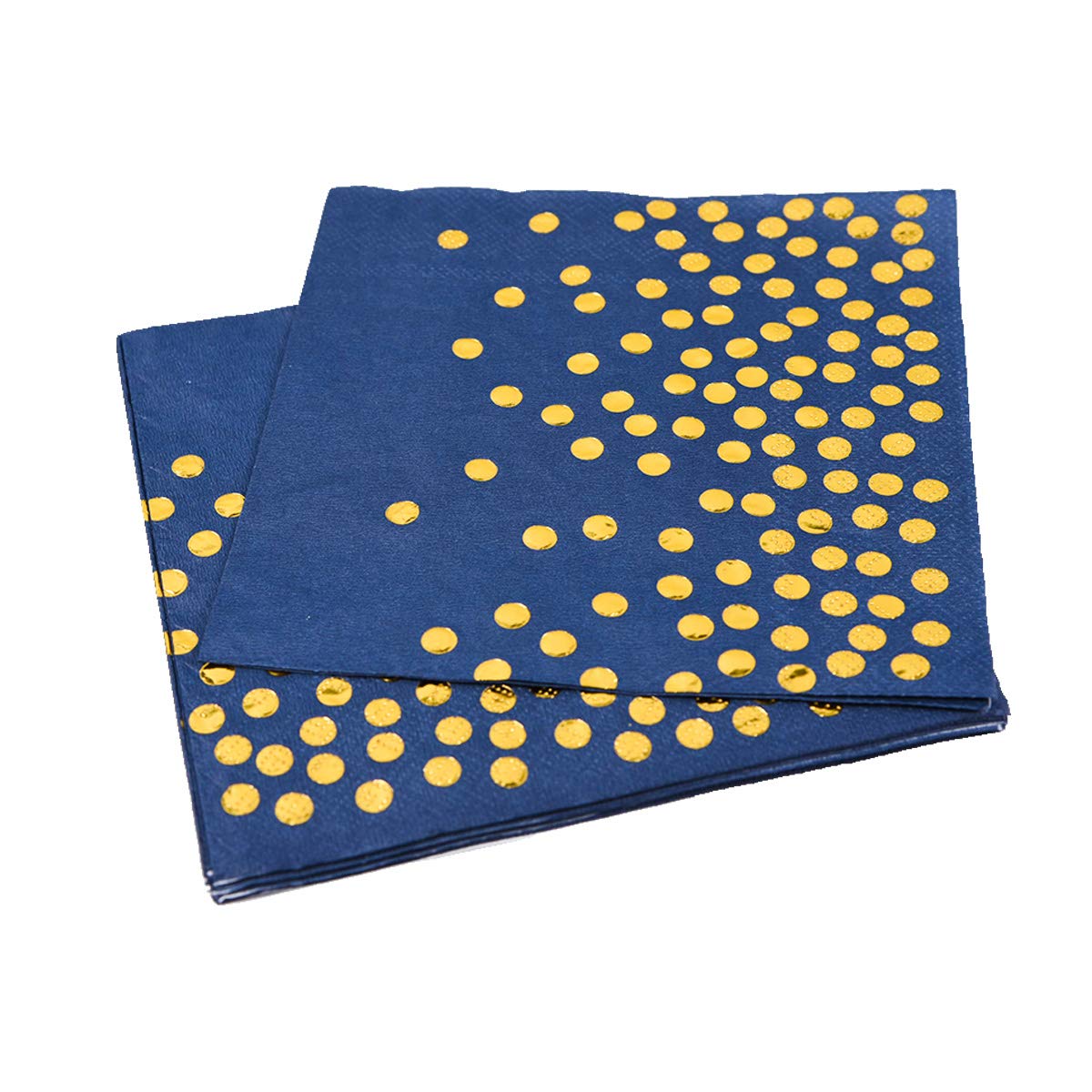 175PCS Disposable Cutlery Set for 25 Guests Blue and Gold Party Cutlery Set Includes Dinner Plate Salad Plate Napkin Cup Knife Fork Spoon for Birthday Party Wedding