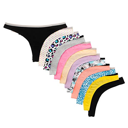 Alyce Intimates Pack of 12 Womens Cotton Thong