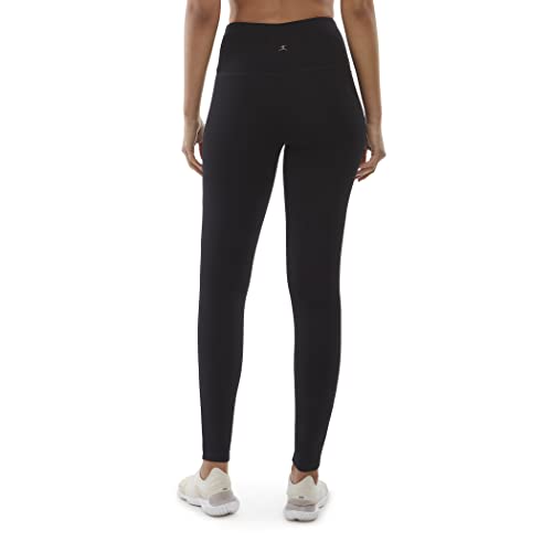 Danskin Women's BCI Full Length Ankle Leggings, Black Salt, Large