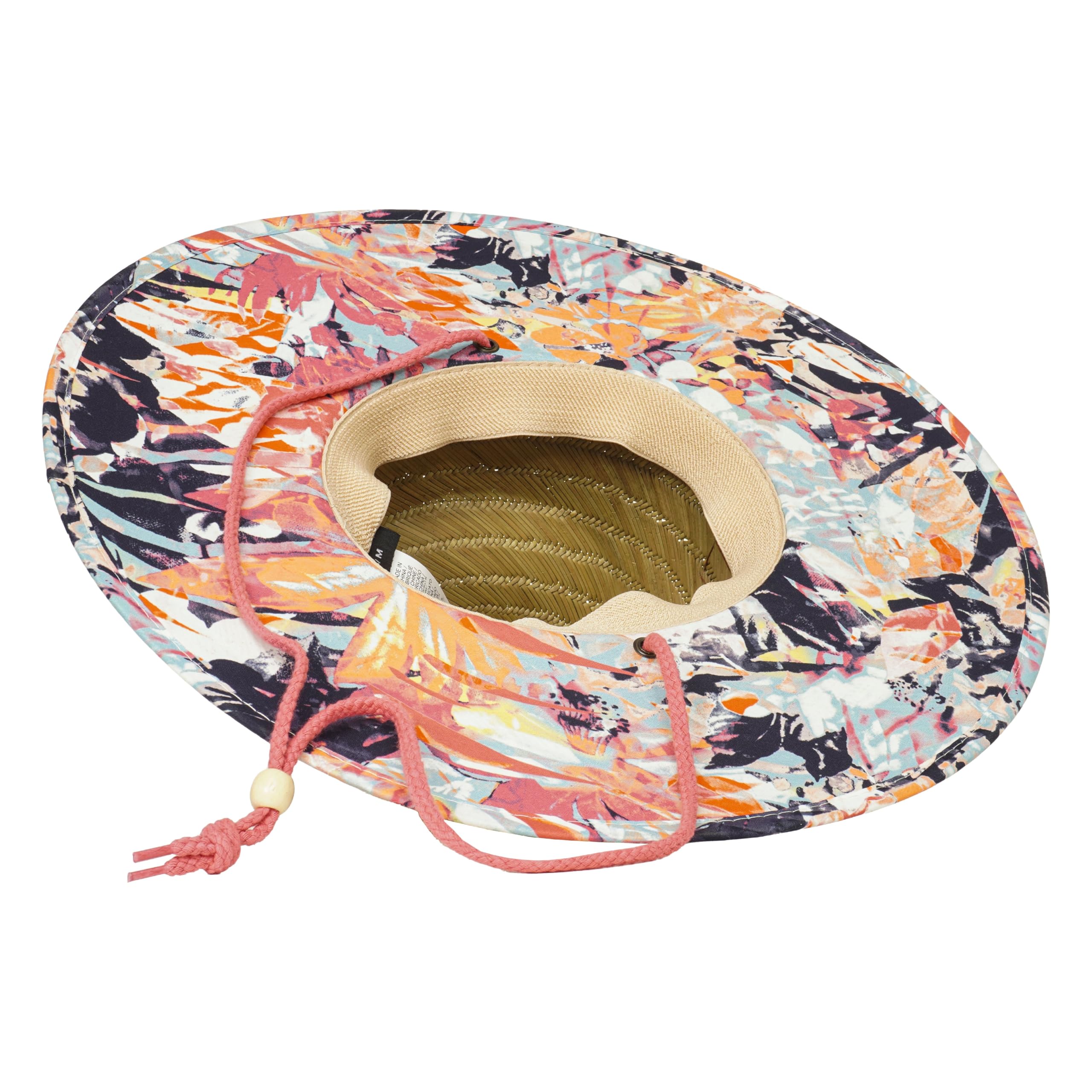 Roxy womens Tomboy Straw Sun Hat, Mood Indigo Trouble Double Exc, Medium-Large US