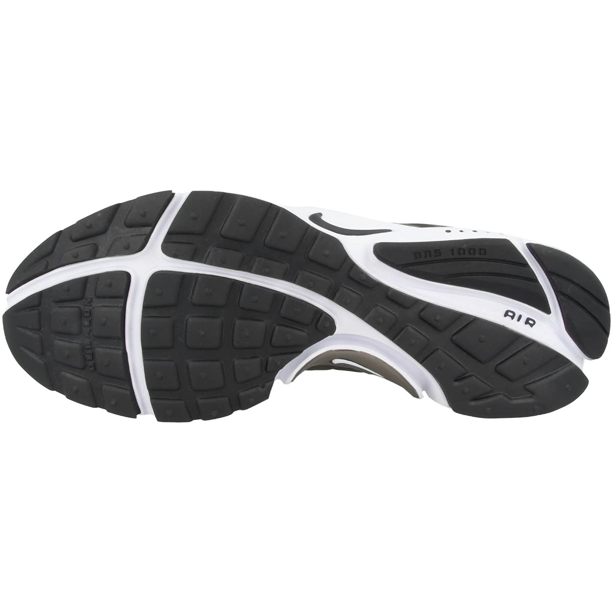 NIKE Men's AIR Presto Sneaker, Black White, 7