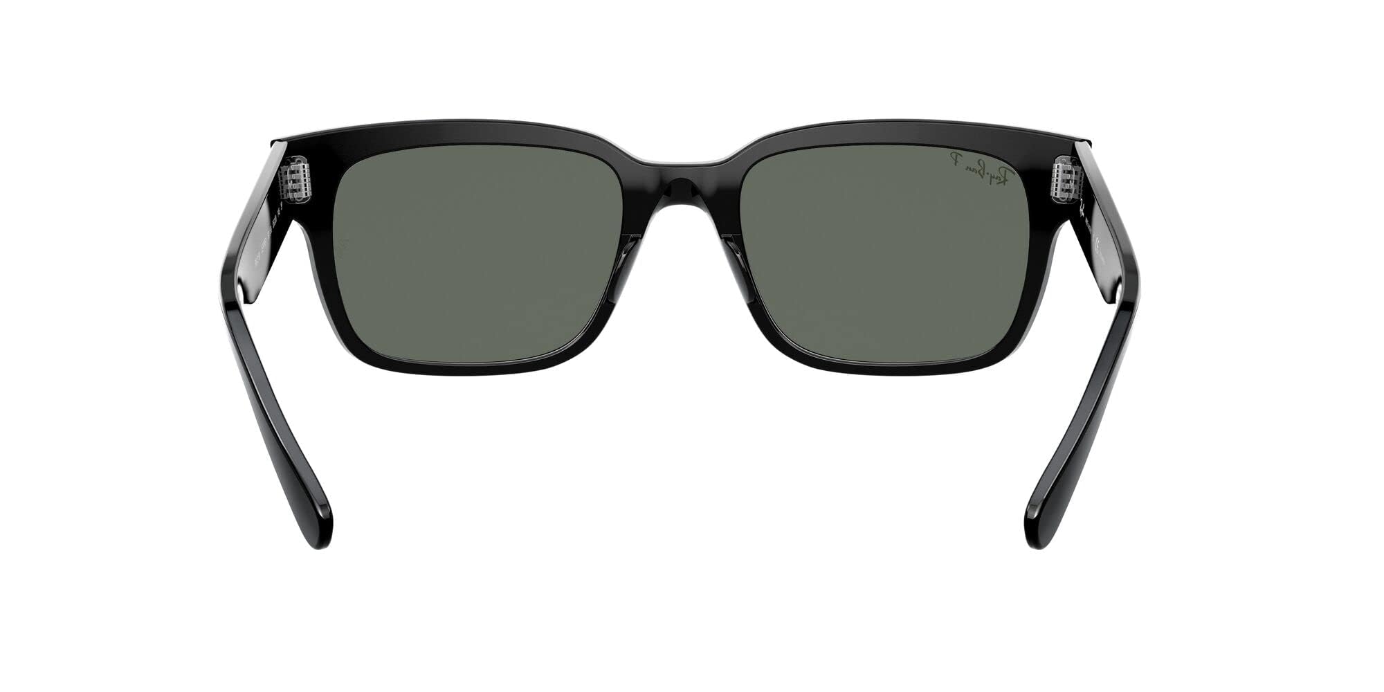 Ray-Ban Men's RB2190 Jeffrey Square Sunglasses, Black/G-15 Green Polarized, 53 mm