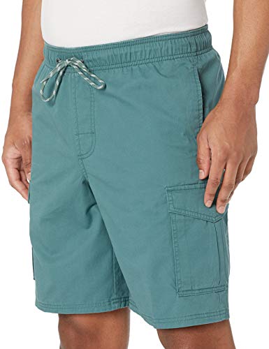 Amazon Essentials Men's 9" Elastic Waist Cargo Short, Sage Green, Large