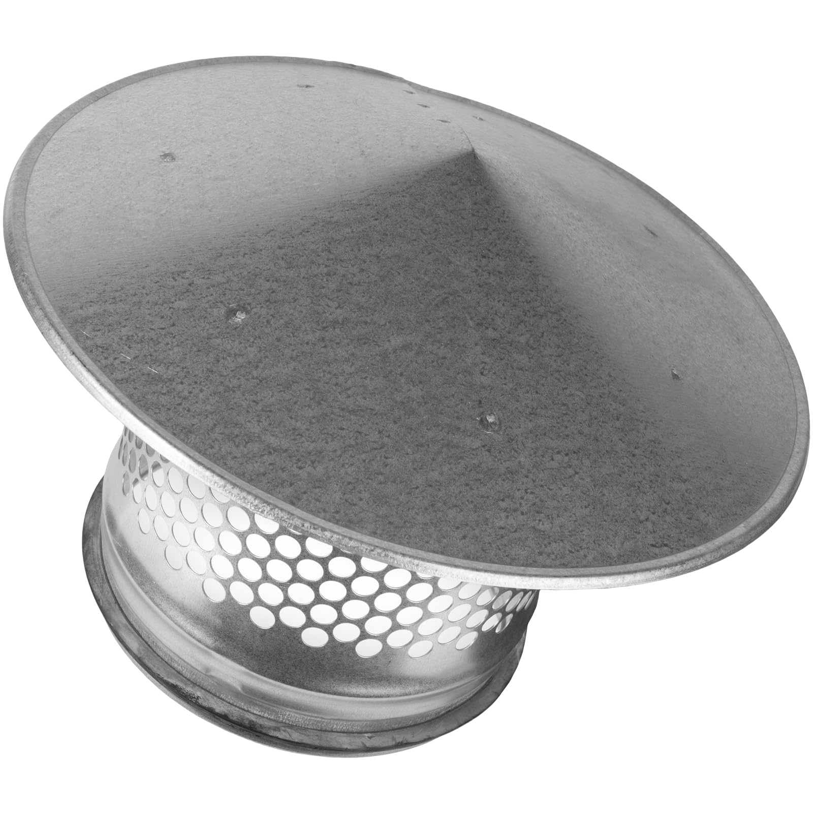 Vent Systems 6" Inch Round Chimney Cap Galvanized Steel for All Weather Conditions Top Round Exhaust Cap with Rubber for Perfect Insulation Roof Vent Cap Vent Cover 6 Inch 150 mm
