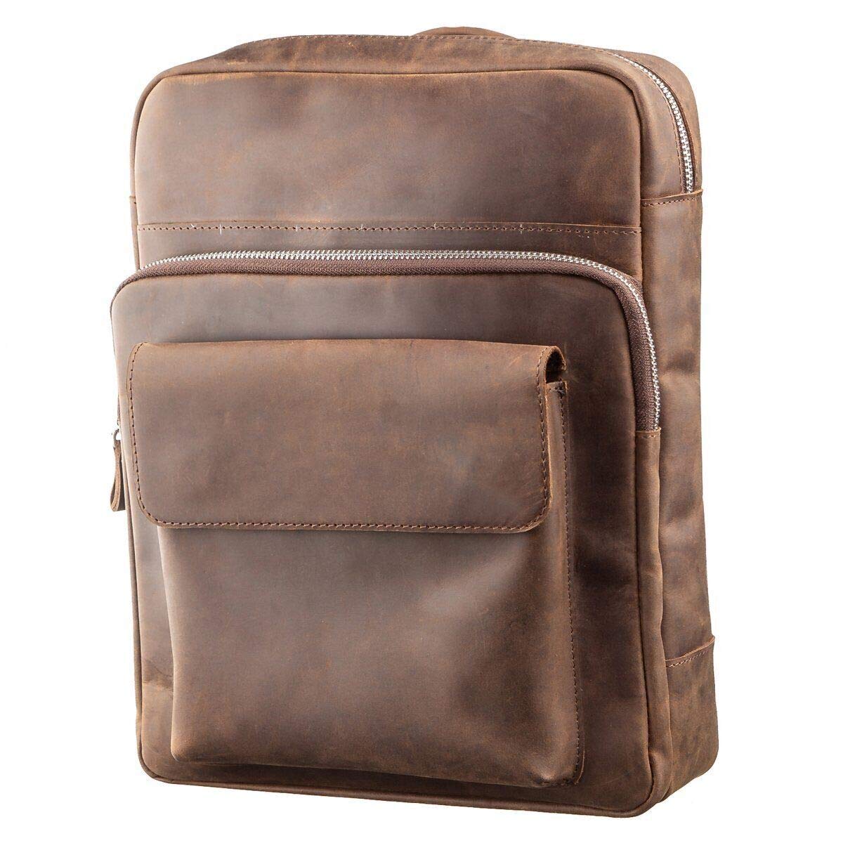 Brown Leather Backpack - Vintage Leather Backpack for Women and Men - Shvigel 11175