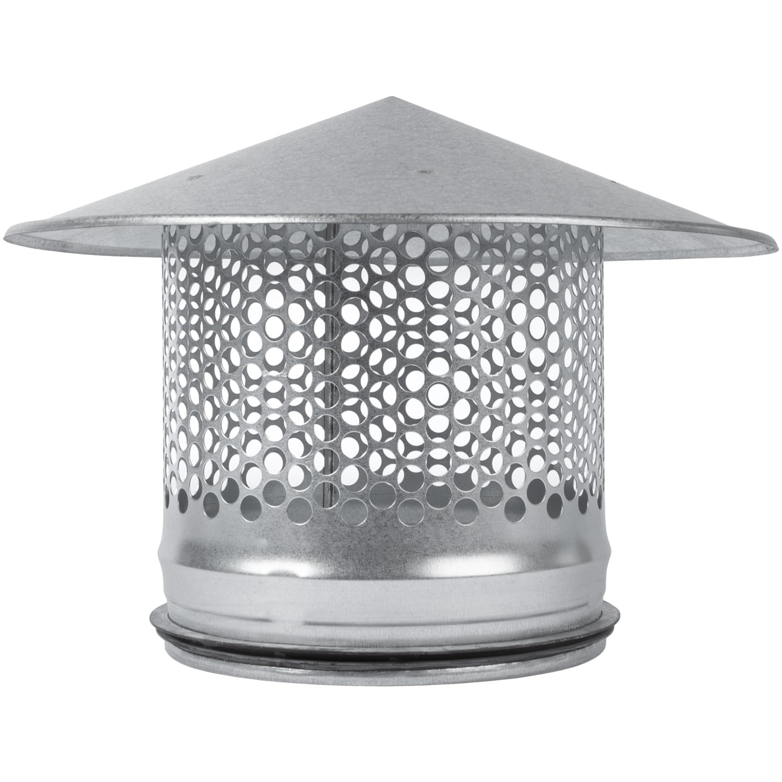 Vent Systems 6" Inch Round Chimney Cap Galvanized Steel for All Weather Conditions Top Round Exhaust Cap with Rubber for Perfect Insulation Roof Vent Cap Vent Cover 6 Inch 150 mm