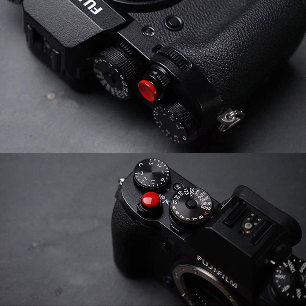 Metal Brass Soft Release Button Shutter Release Button Compatible with Fujifilm XT20 X100F X-T2 X100T X-PRO2 X-T10 X-PRO1 X-E2S X100 X100S X10 X20 X30 X-E1 X-E2 STX-2, Black