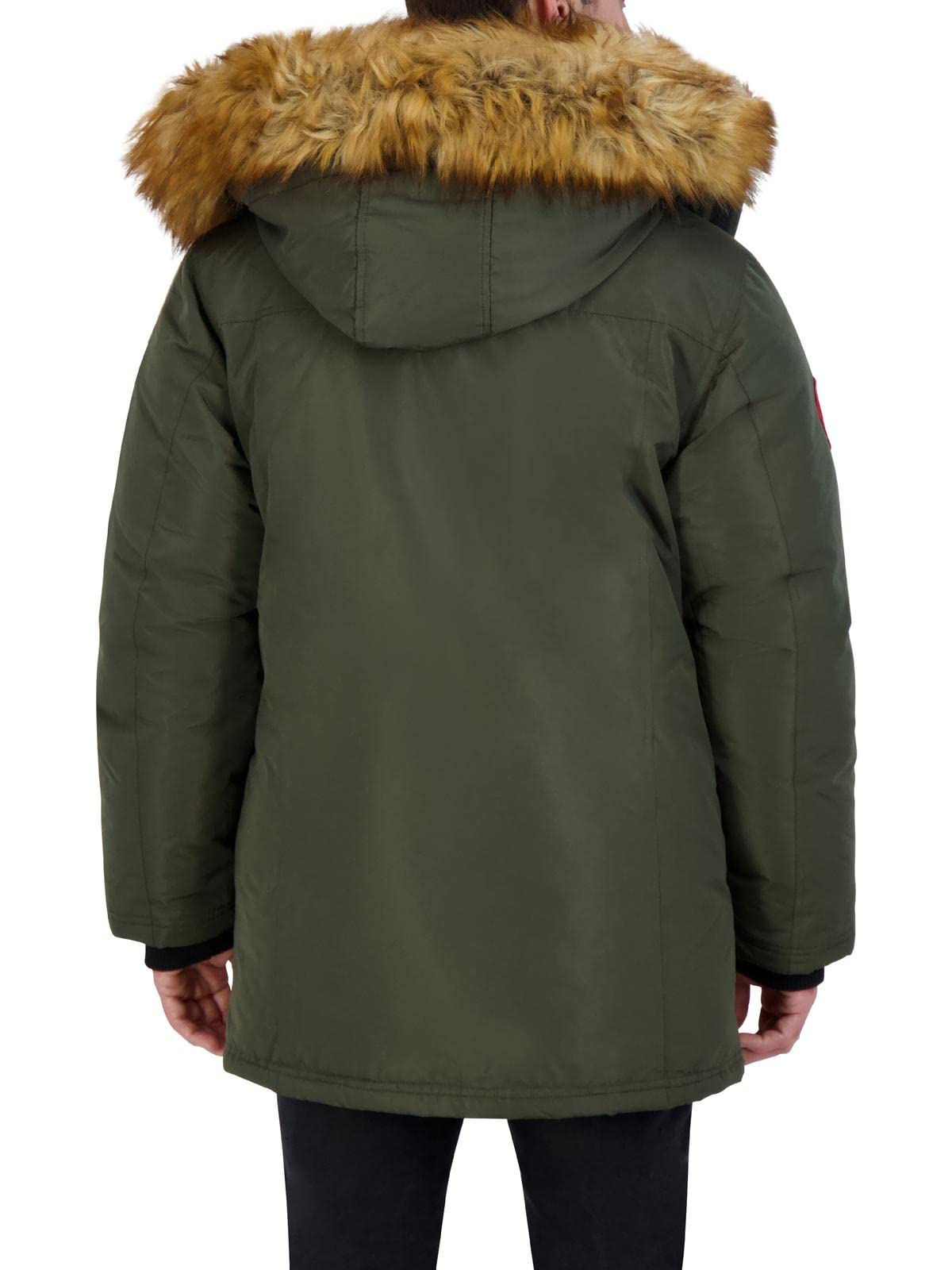 CANADA WEATHER GEAR Men's Insulated Winter Parka Coat Green Size XL