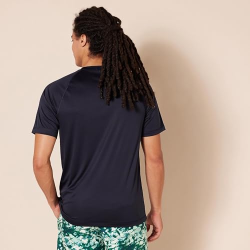 Amazon Essentials Men's Slim-Fit Short-Sleeve Quick-Dry UPF 50 Swim Tee, Dark Navy, X-Large