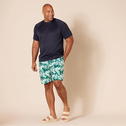 Amazon Essentials Men's Slim-Fit Short-Sleeve Quick-Dry UPF 50 Swim Tee, Dark Navy, X-Large