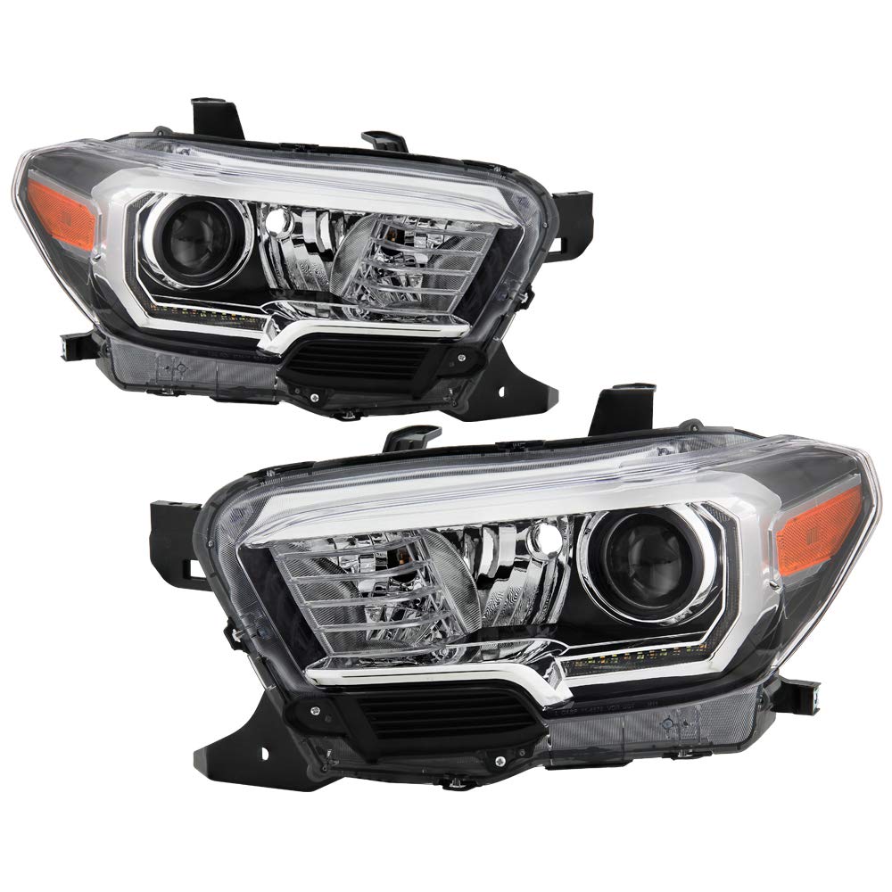Carpart4u - Aftermarket Switch Back LED Projector Headlights For Toyota Tacoma 2016-2019 SR / SR5