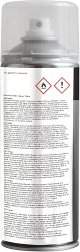 JENOLITE Directorust Satin Spray Paint | CANARY YELLOW | 400ml (13.52fl oz) | Semi-Gloss Spray Paint | Wood, Metal, Plastic, Ceramic & Rusted Surfaces | Interior & Exterior Use | RAL10018
