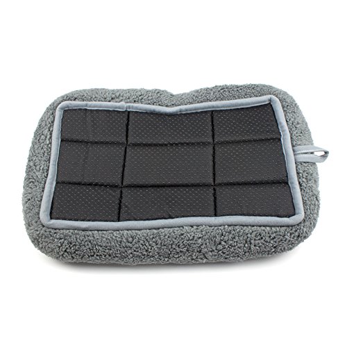 Enjoying Plush Cat Bed Mat, 16" x 22", Self Warming Cat Bed with Pillow Around, Dog Kitty Relying/Curling Sleep Cushion, Warm Bed for Small to Medium Dogs Cats Rabbits, Antiskid Bottom, Medium