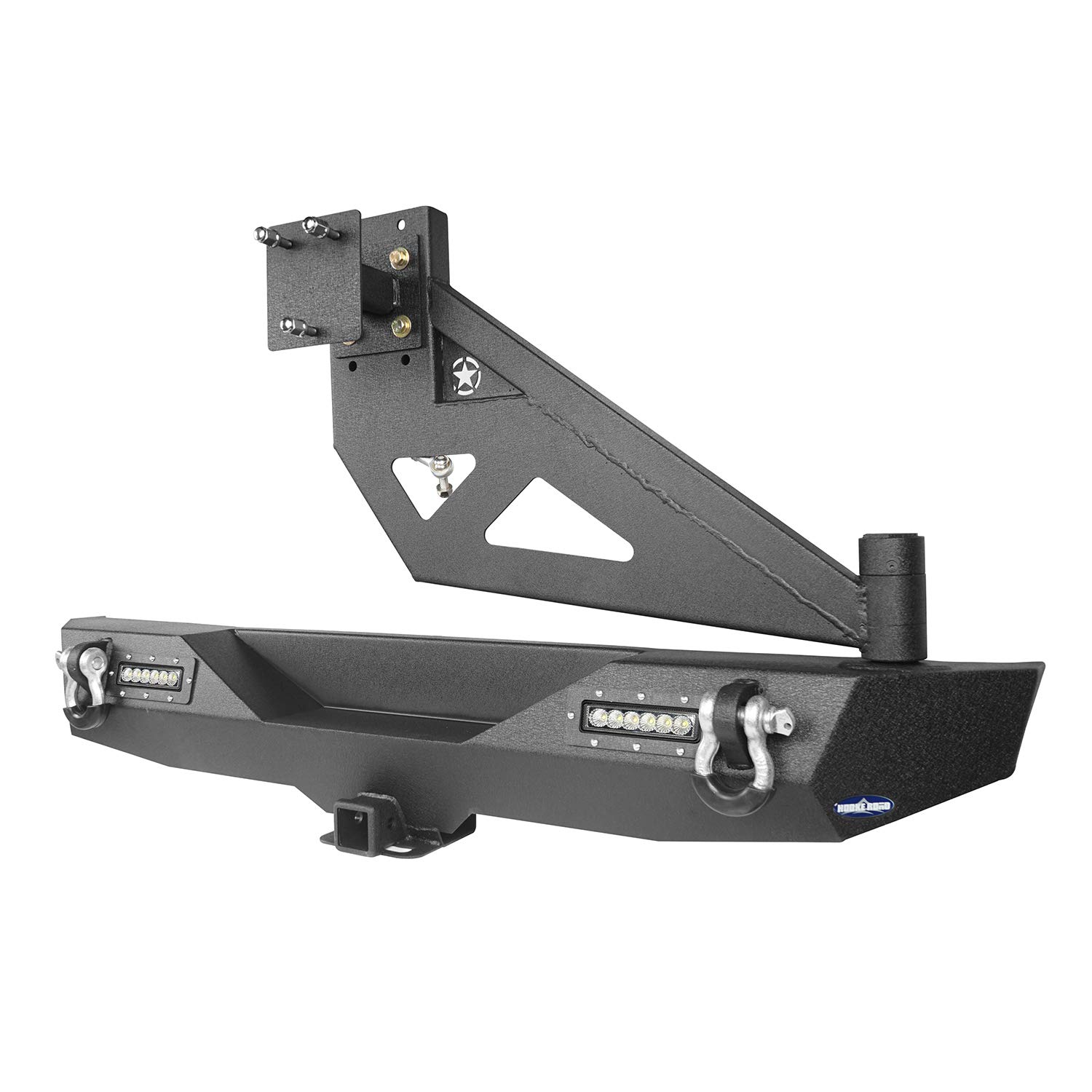 u-Box Wrangler JL Rear Bumper w/Tire Carrier & Hitch Receiver Compatible with Jeep Wrangler JL & JLU 2018-2025