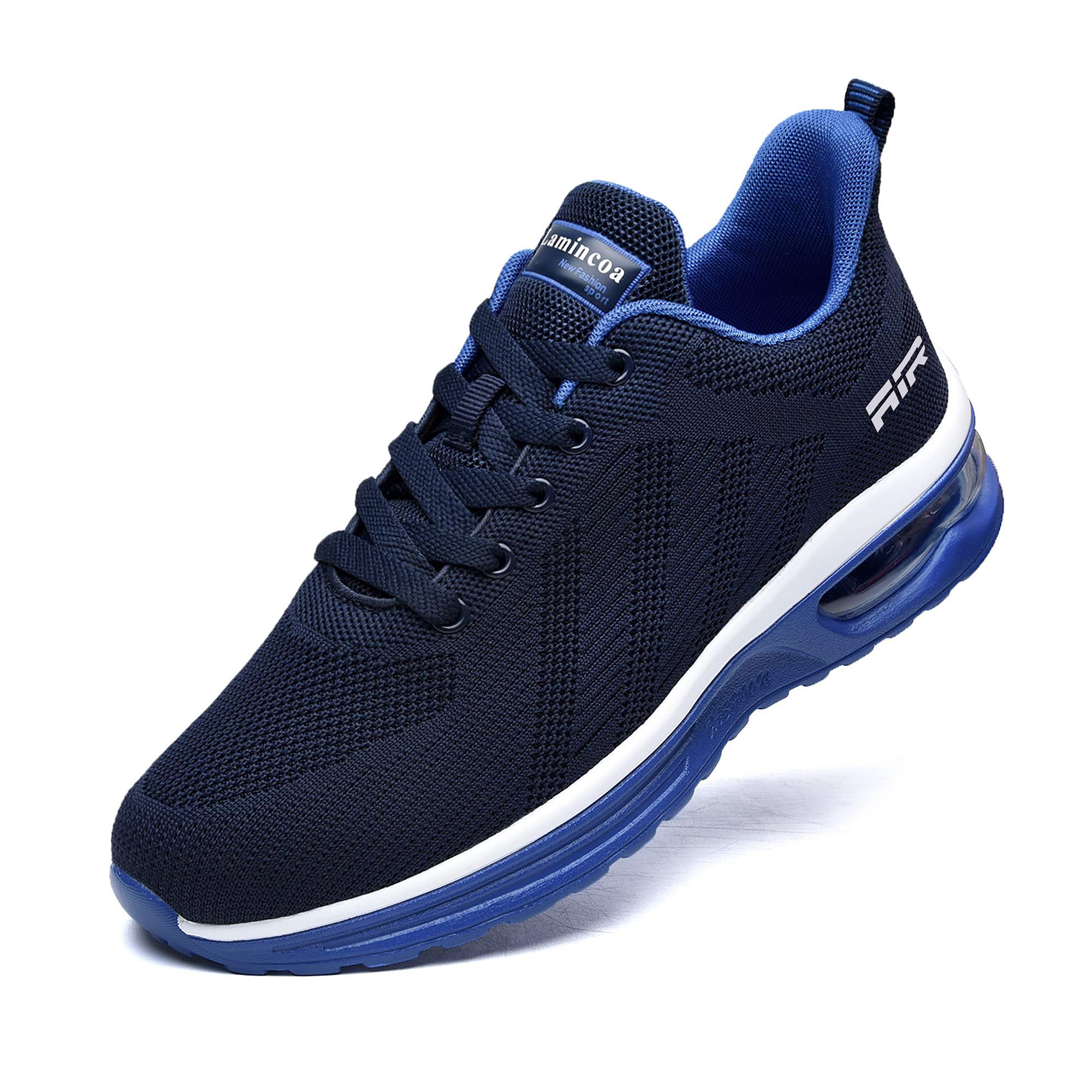 Lamincoa Womens Air Running Shoes Athletic Gym Workout Walking Shoes Sneakers for Women Black-Blue 10