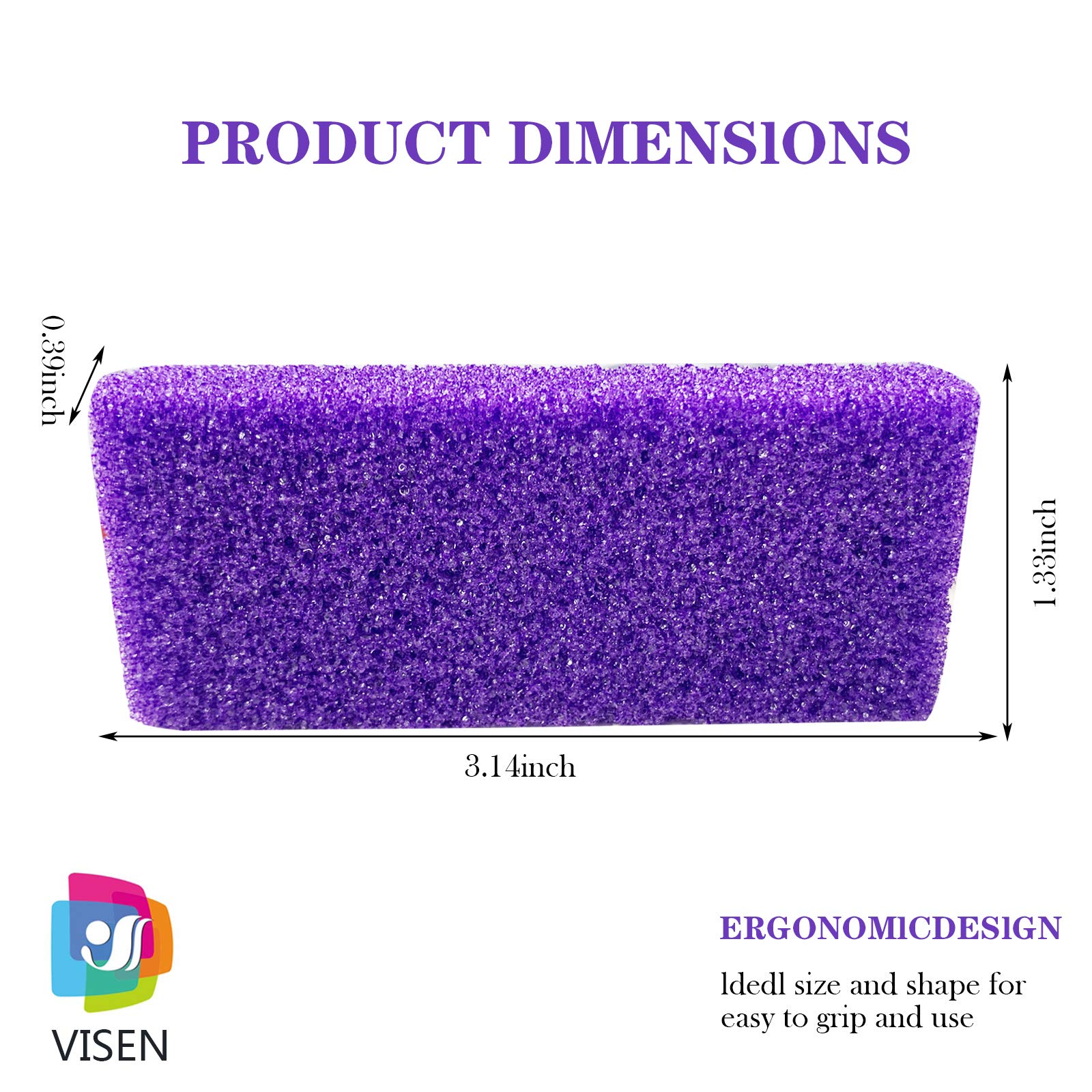 40 Pcs Pumice Stone for Feet Foot Scrubber Sponge for Feet Care and Callus Remover Mini Disposable Pumice Pads for Dead Skin Remover (Purple)