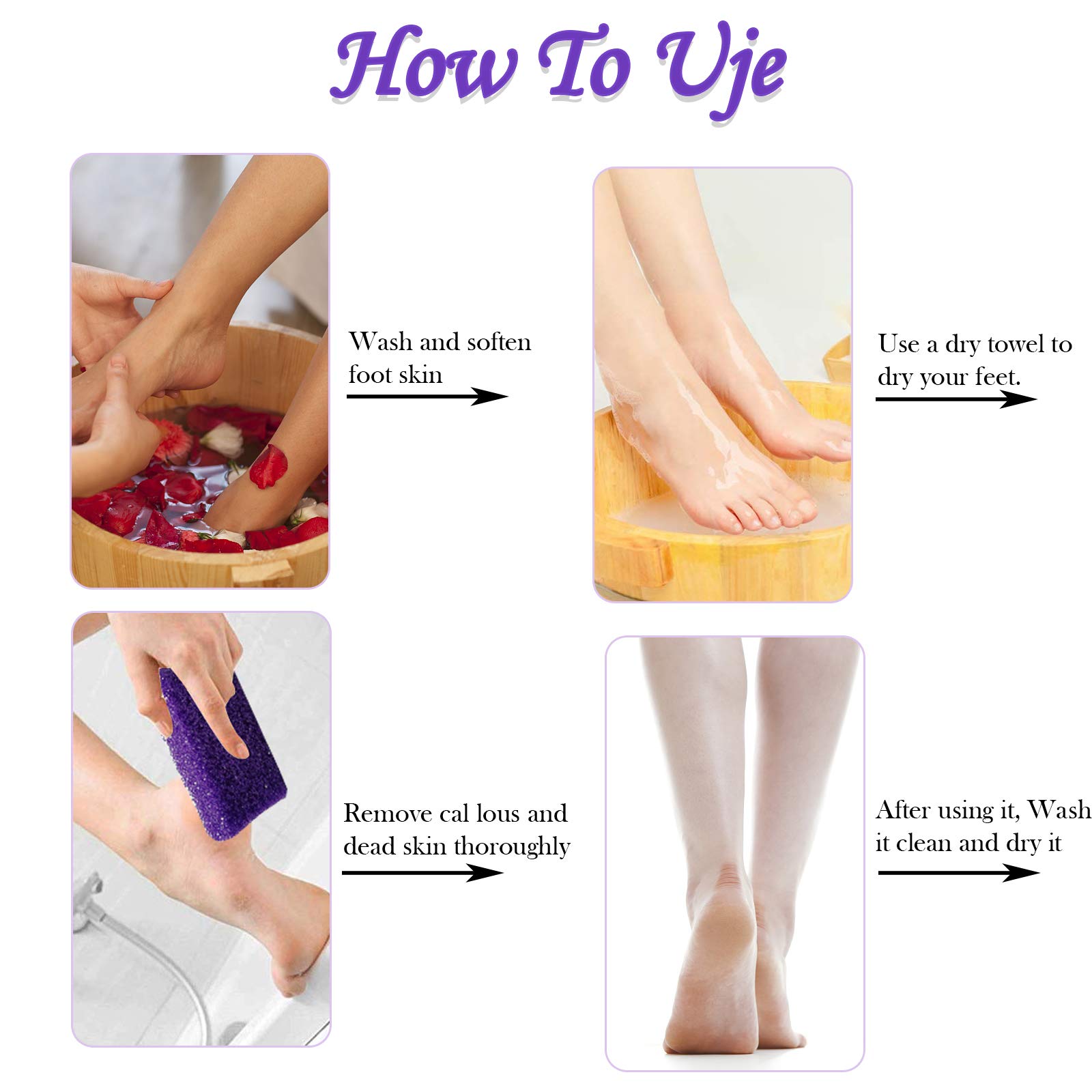 40 Pcs Pumice Stone for Feet Foot Scrubber Sponge for Feet Care and Callus Remover Mini Disposable Pumice Pads for Dead Skin Remover (Purple)