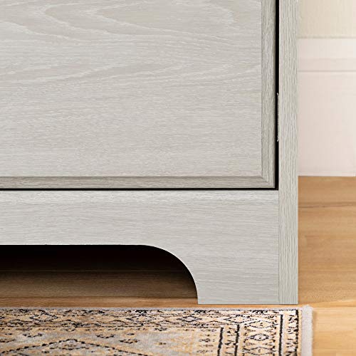 South Shore Versa Computer Desk with Hutch Winter Oak, Traditional