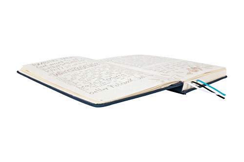 A5 bullet dotted journal dot grid notebook 180 pages 3 x page markers 120 GSM extra-thick paper stainless steel ruler page numbers pen holder in spine 4 dedicated index pages 8 perforated pages