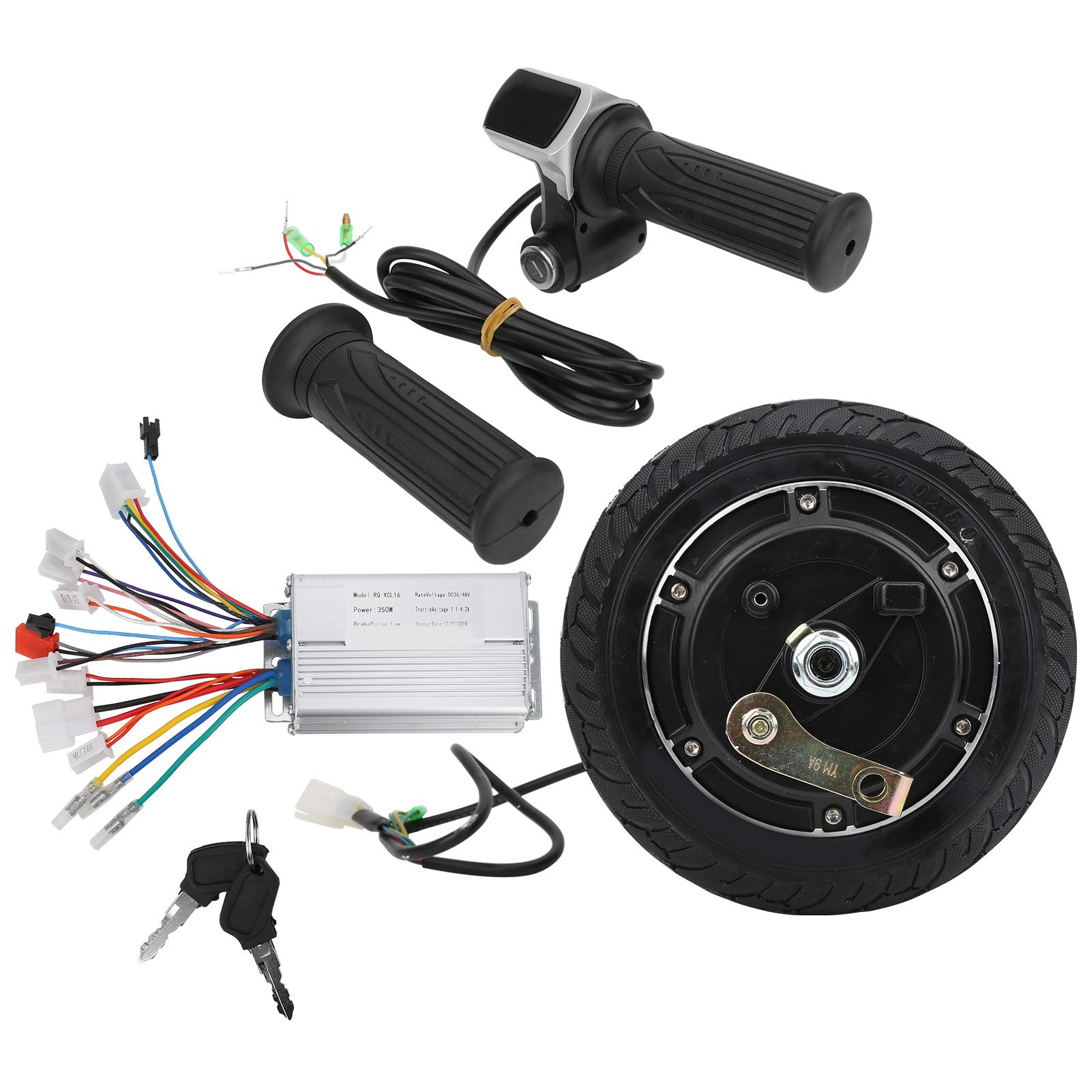 Scooter Brushless Hub Motor, Sturdy and Durable Durable Brushless Hub Motor, LCD Throttle Practical for Electric Scooter DIY Electric Scooter