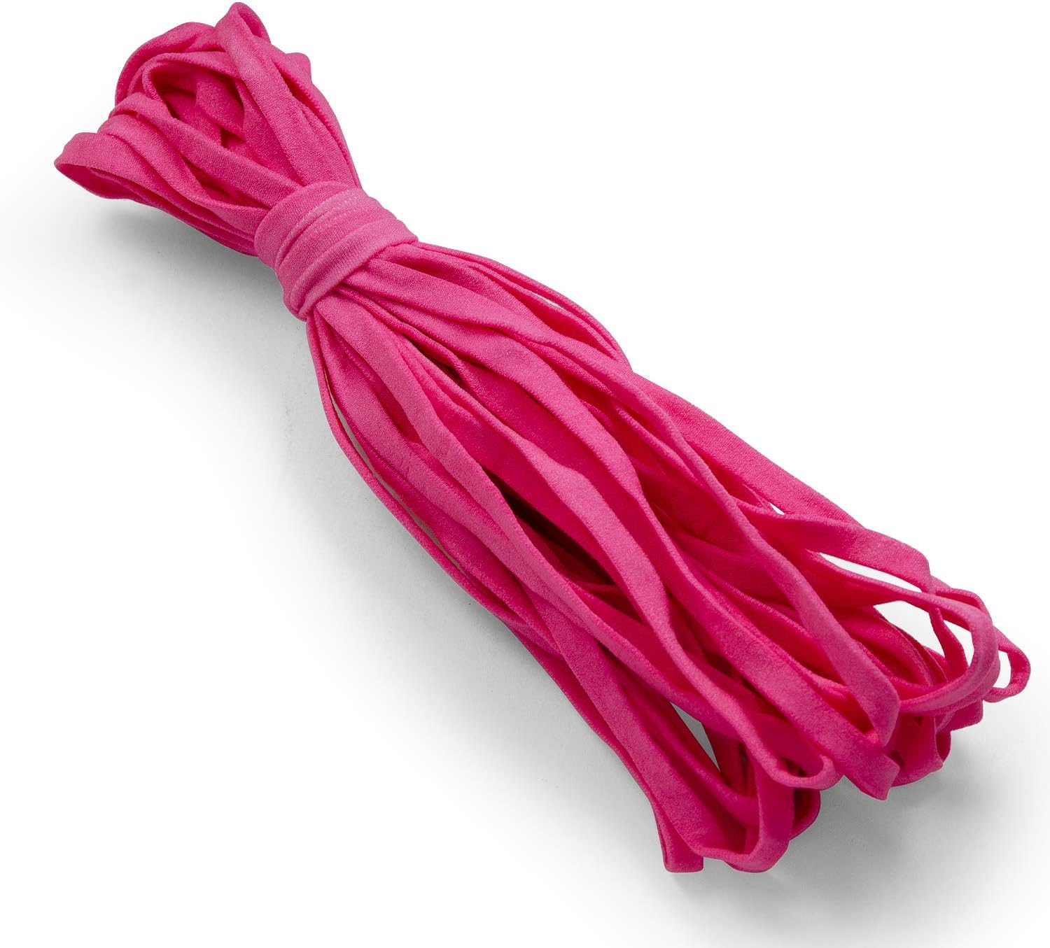 Trims by The Yard 1/4" Ultra Soft Knit Elastic Band, Premium Material, Durable Knitted Elastic Cord for Sewing, Easy to Use, Versatile Sewing Supplies, 10-Yard Cut, Fuchsia