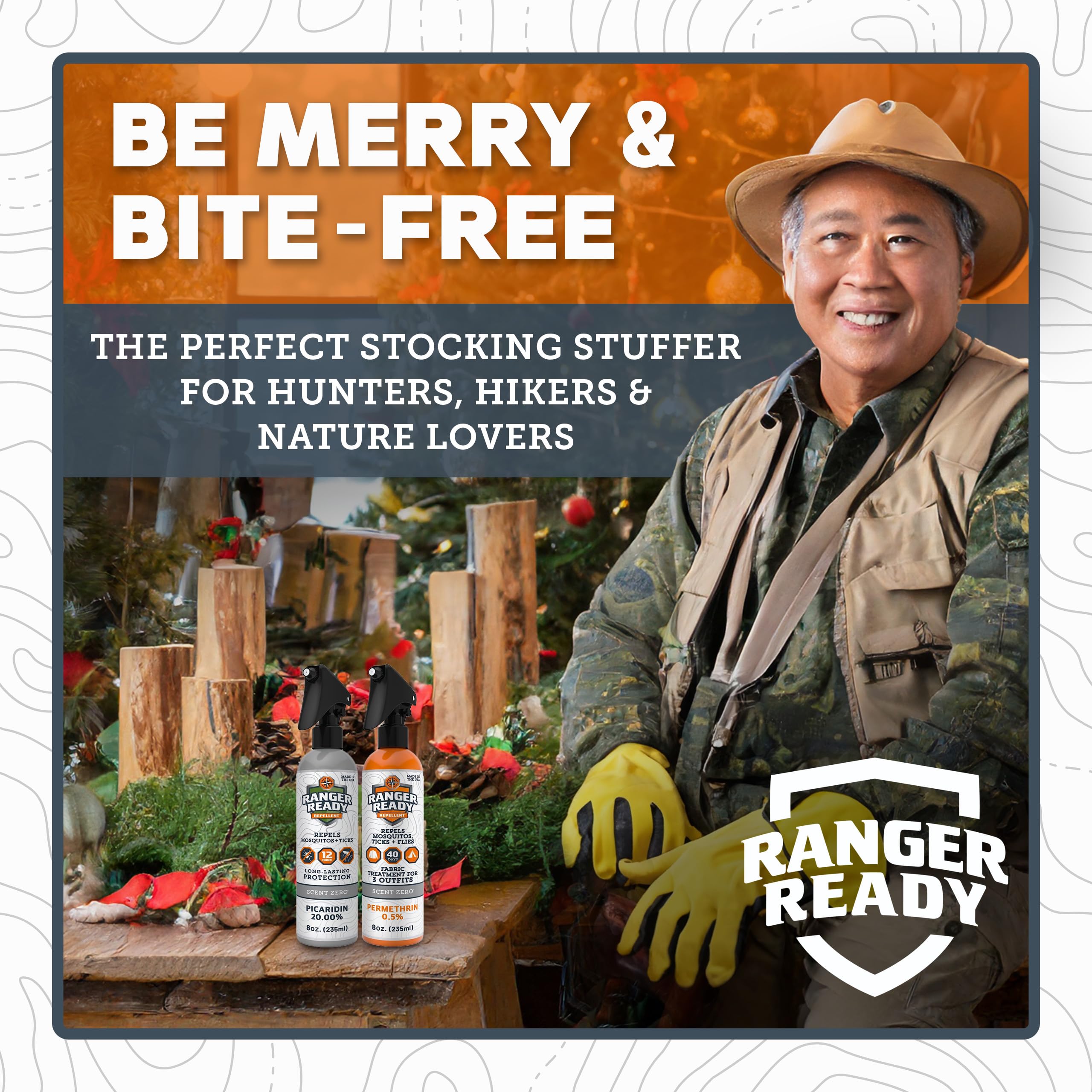 Ranger Ready Repellents P2Pak Permethrin + Picaridin Tick & Insect Repellent, Scent Zero, 8 Fl Oz. (Pack of 2)