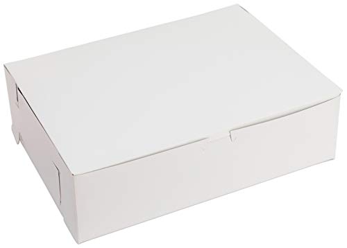 Made in USA Recycled White Kraft Cake Box & Rectangular Cake Boards (Pack of 5 β Front Loading)