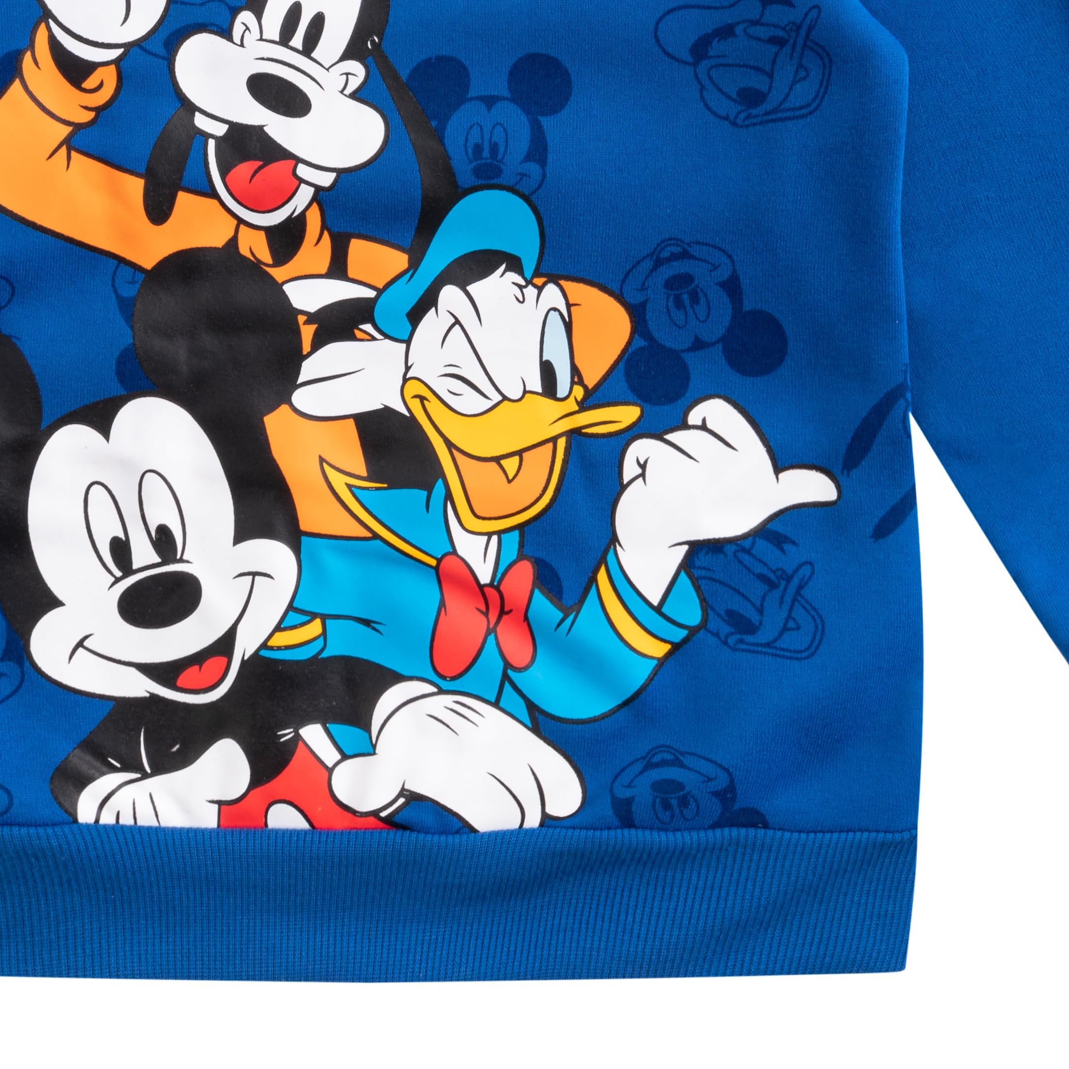 Disney Mickey Mouse, Goofy and Donald Duck Boys Pullover Hoodie for Toddler, Little and Big Kids Blue