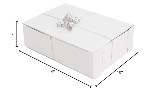 Made in USA Recycled White Kraft Cake Box & Rectangular Cake Boards (Pack of 5 β Front Loading)